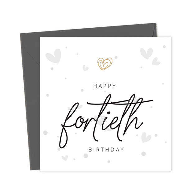 Happy Fortieth Birthday - Birthday Card