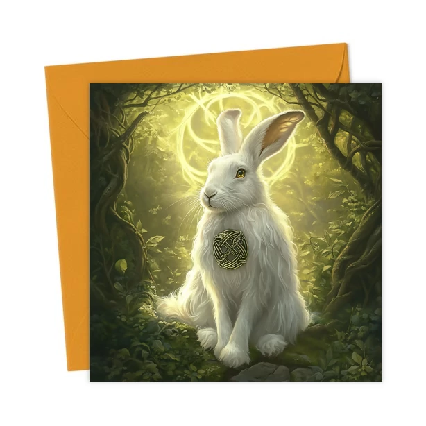 Celtic Hare Wicca Pagan - Greetings Cards