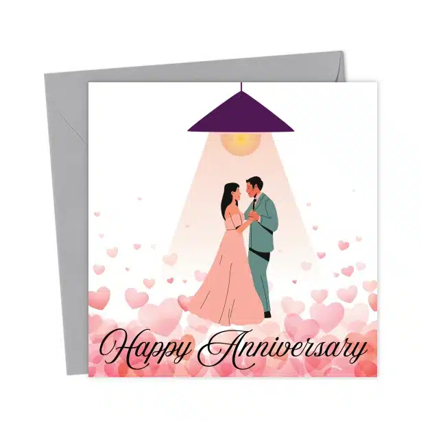 Elegant Happy Anniversary Card for CouplesRomantic Greeting for Husband ...
