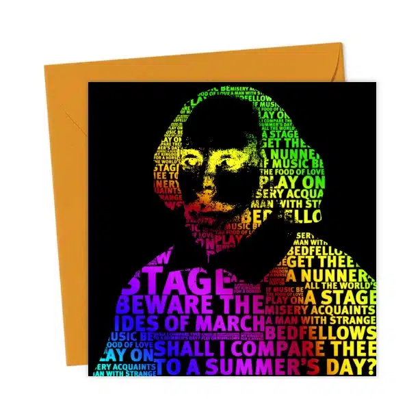 Shakespeare Quote design in rainbow colors | You Said It