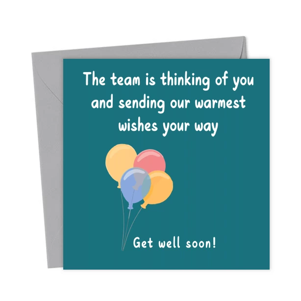 The team is thinking of you and sending our warmest wishes your way ...