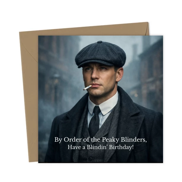 Tommy Shelby Peaky Blinders Face Swap Birthday Card - Birthday Cards