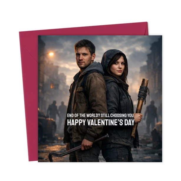 Zombie Apocalypse Couple Face Swap Valentine’s Day Card - Valentine's ...